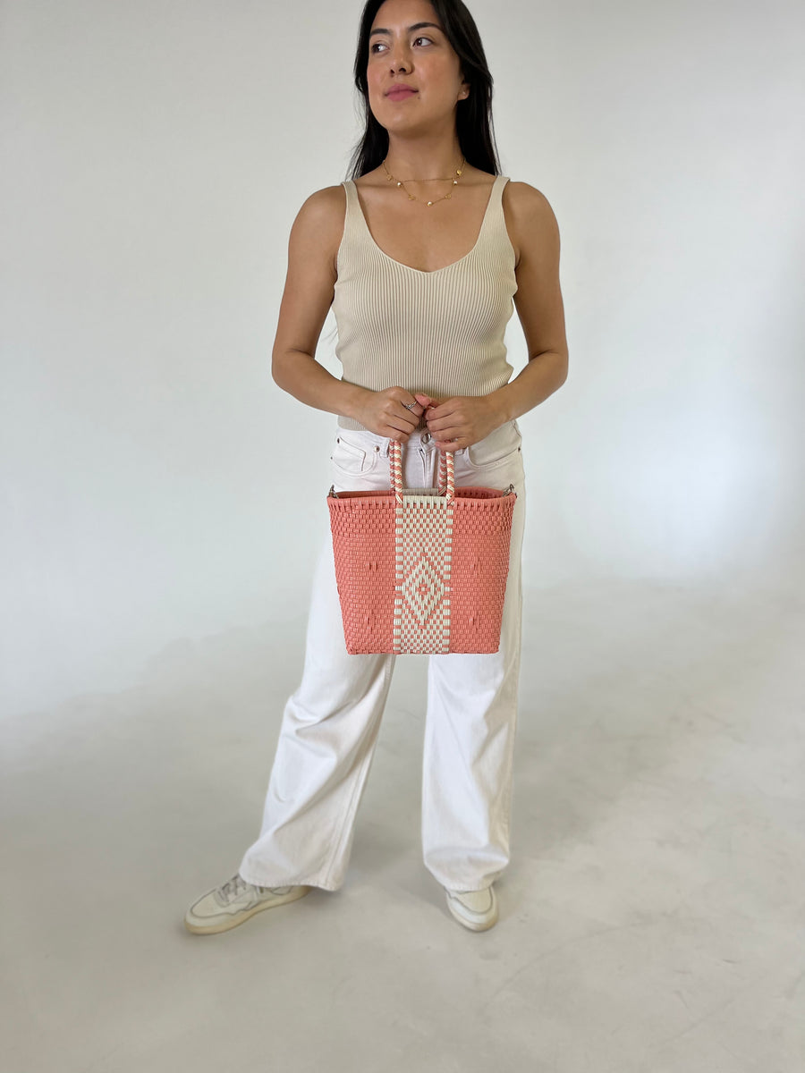 Ale Diamond Two Tone Tote – Isabel + Grace